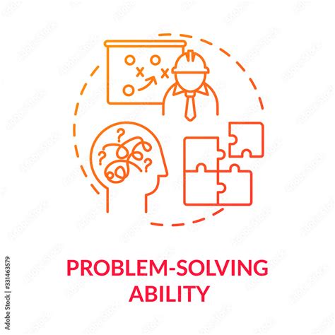 Problem Solving Ability Red Concept Icon Analytical Mind Creative