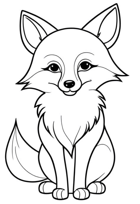 Fox Picture Coloring Page Color My Pages