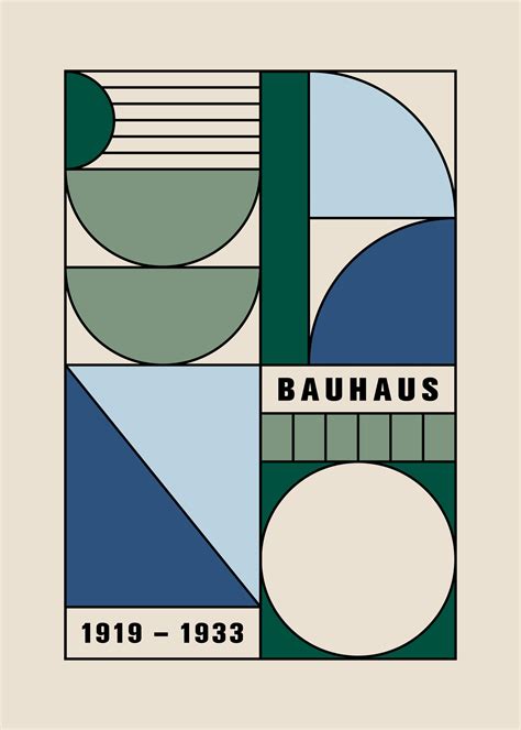 Bauhaus Composition Plakat Moderne Kunstplakat Desenio No