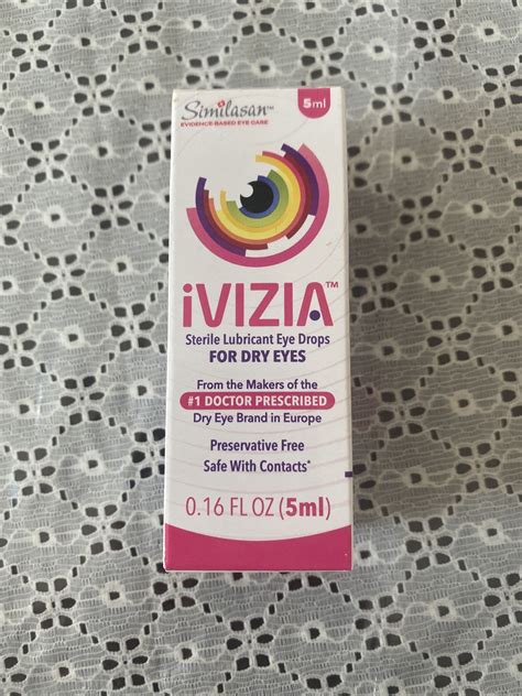 Ivizia Sterile Lubricant Eye Drops For Dry Eyes 0 16 Fl Oz Free