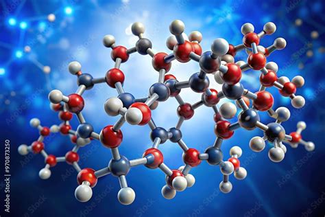 Molecular Model Of Triglyceride A Type Of Lipid Featuring Three Fatty Acid Chains Attached To