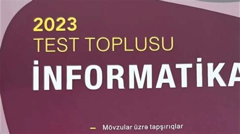 İnformatika Test Toplusu Cavabları 2023 Dİm Youtube
