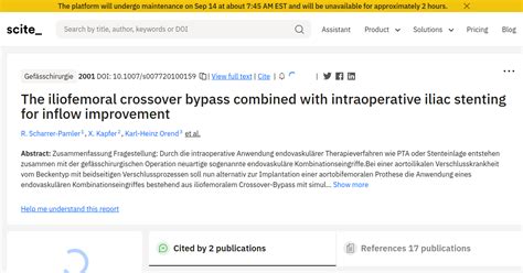 The Iliofemoral Crossover Bypass Combined With Intraoperative Iliac