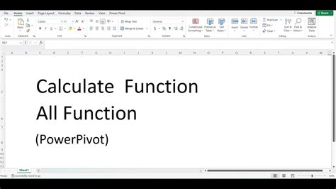 powerpivot calculate and all function youtube
