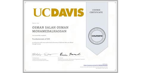 Othman Salaah On Linkedin Completion Certificate For Fundamentals Of Gis