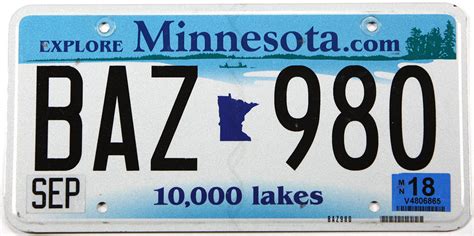 2018 Minnesota Single License Plate Brandywine General Store