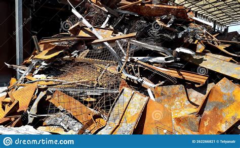 Scrap Metal Dump For Recycling Rust Texture Of Rusty Rusted Metal
