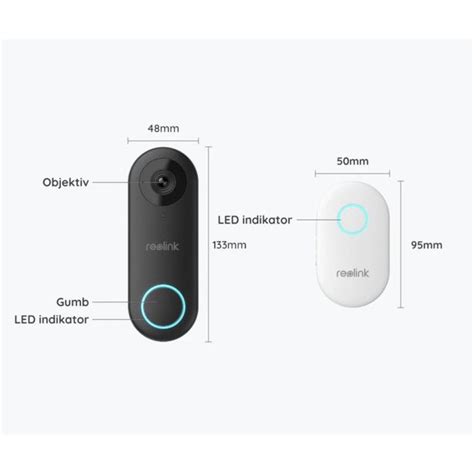 Pametni Video Domofon Reolink Doorbell D340p črna Merkur Si