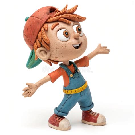 Animated Babe Clay Render Isolated On White Background Stock Illustration Illustration Of