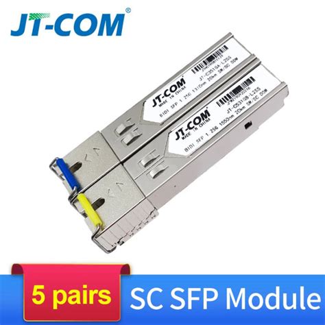 JT COM SFP Module Single Mode Simplex Optic Module SC 1 25G 5KM 20KM 40KM 120KM BIDI 1000mbps