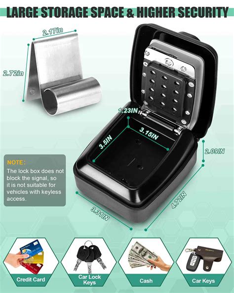 Tevlaphee Car Lock Box Punch Button Combination Car
