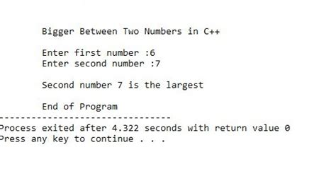 Free Programming Source Codes And Computer Programming Tutorials Bigger Between Two Numbers In C
