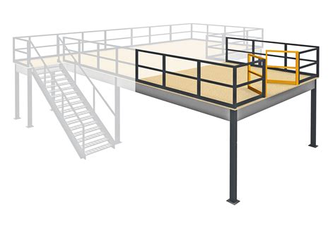 Mezzanine Floor Module C Add On Module With Transfer Point Incl Railing