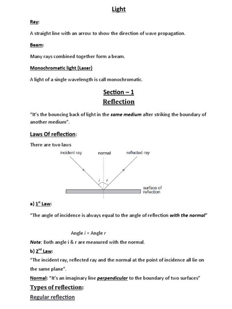 Light Pdf Reflection Physics Refraction Light Pdf Reflection Physics Refraction