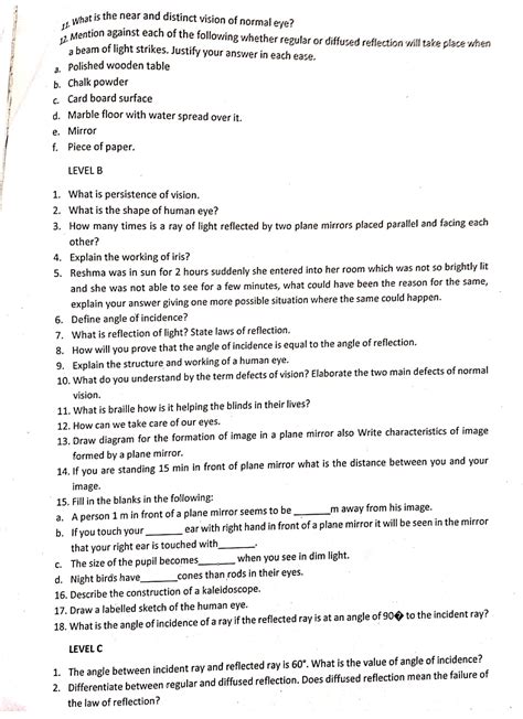 Holiday Homework Class 8 Science