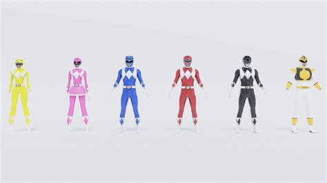 Power Rangers 3d Model Rigged Cgtrader