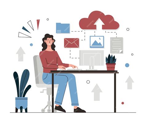 premium vector uploading files concept