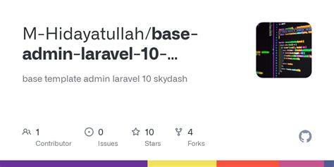 Github M Hidayatullahbase Admin Laravel 10 Skydash Base Template