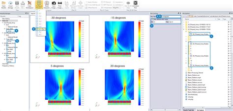 phased array 2d parametric sweep onscale