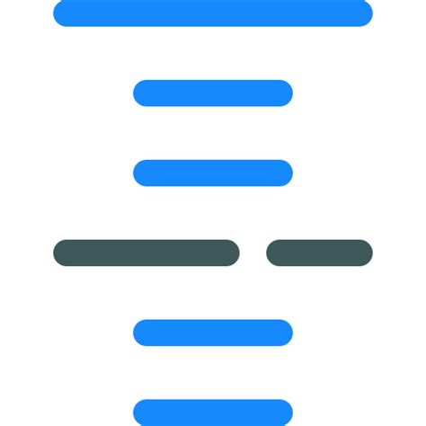 Center Align Generic Blue Icon