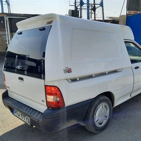 خرید و قیمت کابین اتاق عقب مسقف پراید وانت 151 باربند فایبرگلاس کانوپی مدل آمبولانسی ساده ارتفاع