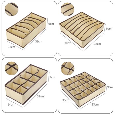 Simple Houseware Closet Underwear Organizer Drawer Divider 4 Set Gray Home Kitchen Artofit