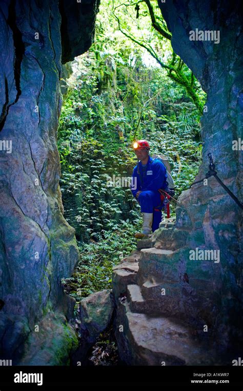Waitomo Caves New Zealand 100 Metre Abseil Rappel Into Lost World