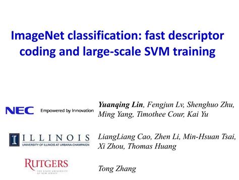 imagenet classification fast descriptor coding and large scale svm