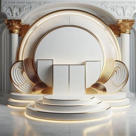 Premium Photo Luxury Decretive 3d Room Background Wall Design