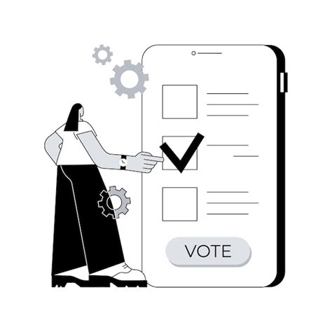 Premium Vector Electronic Voting Abstract Concept Vector Illustration