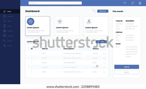Dashboard Ui Kit Vector Illustration Stock Vector Royalty Free 2258895483 Shutterstock