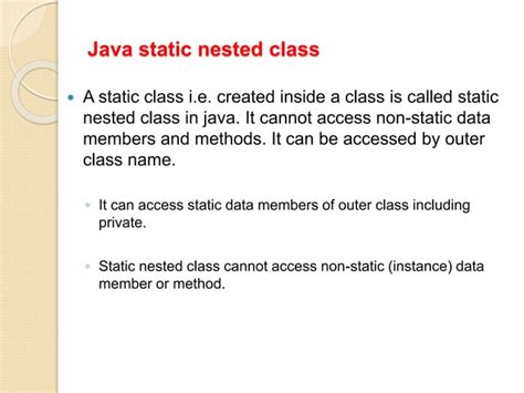 Inner Classes In Java Pptx Programming Languages Computing