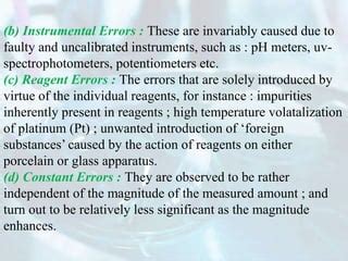 Errors PPTX Chemistry Science