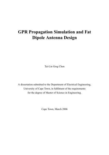 Gpr Propagation Simulation And Fat Dipole Antenna Design
