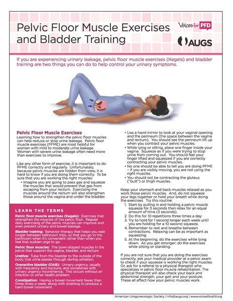Bladder Training Page 1 Pelvic Floor Pelvic Floor Muscle Exercise