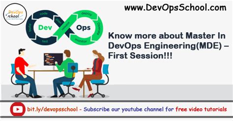 Know More About Master In Devops Engineeringmde First Session