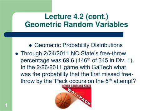 PPT Lecture Cont Geometric Random Variables PowerPoint Presentation ID