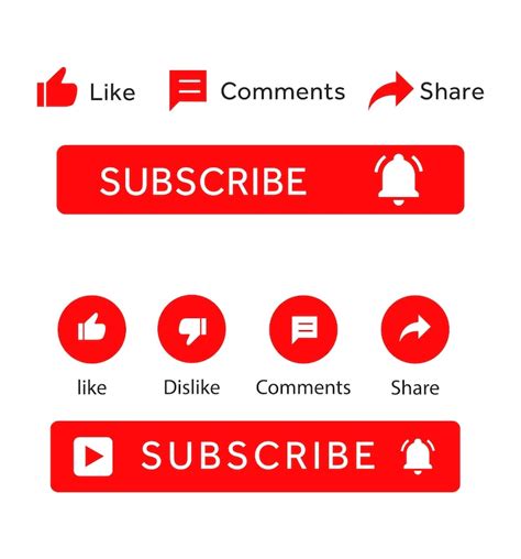 유튜브 구독 버튼 이미지 Freepik에서 무료 다운로드