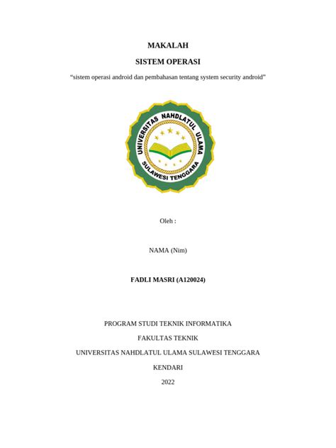 Tugas Makalah Sistem Operasi | PDF | Seni