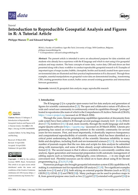 pdf introduction to reproducible geospatial analysis and figures in r
