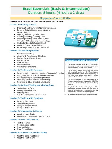 excel essentials basic and intermediate pdf
