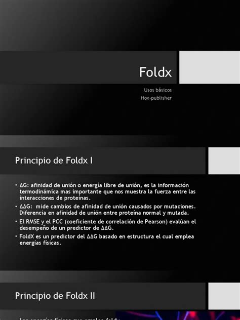 Foldx Usos Básicos Pdf Mutación Proteínas