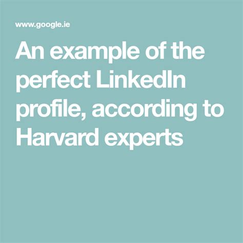 Heres An Example Of The Perfect Linkedin Profile Summary According To