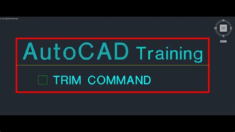 AutoCAD Training Trim Command The AutoCAD Trim Command In Detail
