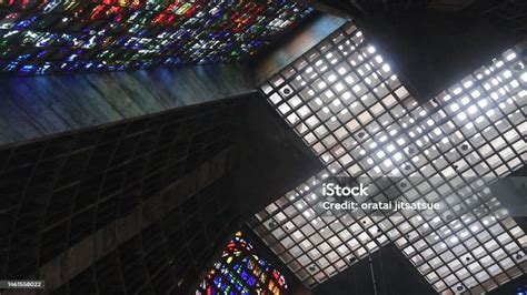 스테인드 글라스 창문 세인트 세바스찬 메트로폴리탄 대성당 브라질 0명에 대한 스톡 사진 및 기타 이미지 0명 건축 교회 Istock