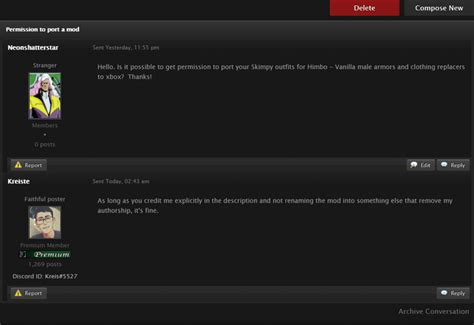 Hi I Have Perms To Port Armor Mod R Skyrimmodsxbox