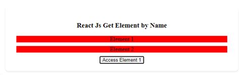 React Js Get Element By Name Document GetElementsByName