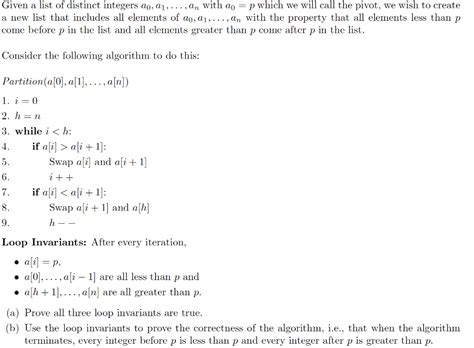 Solved Given A List Of Distinct Integers Ao A 1 A New List