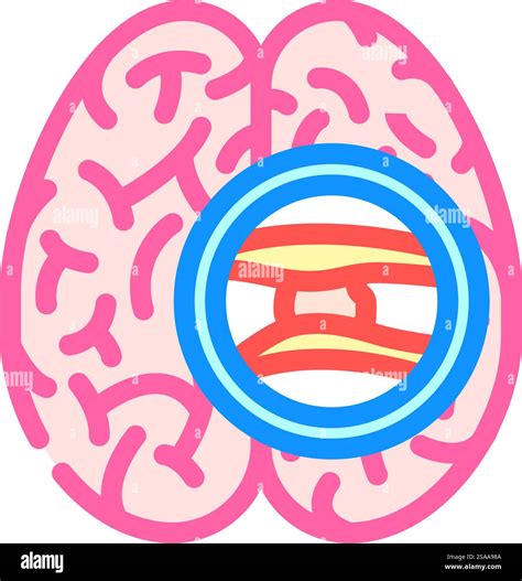 Stroke Man Disease Color Icon Vector Stroke Man Disease Sign Isolated