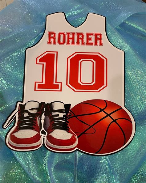 Custom Basketball Jersey Cake Topper Personalized Basketball Cake